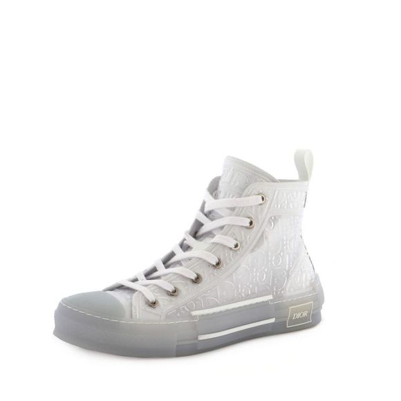 Dior | Shoes | Christian Dior Mens B23 Hightop Sneakers Oblique Coated ...